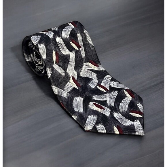 Pierre Cardin | Accessories | Vintage Pierre Cardin Silk Neck Tie Black ...